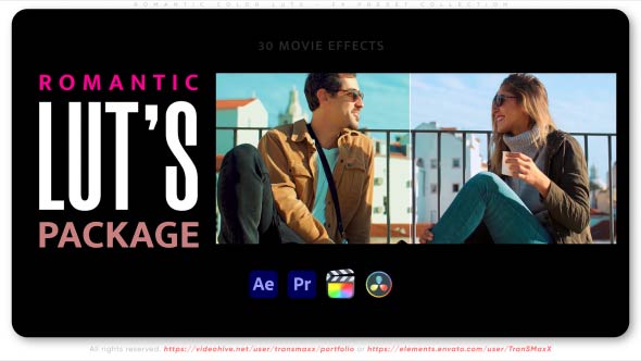 Romantic Color LUTs - FX Preset Collection, Add Ons | VideoHive